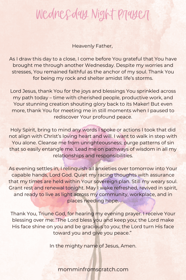 15 Powerful Wednesday Prayers for your Mid Week - Mommin' From Scratch