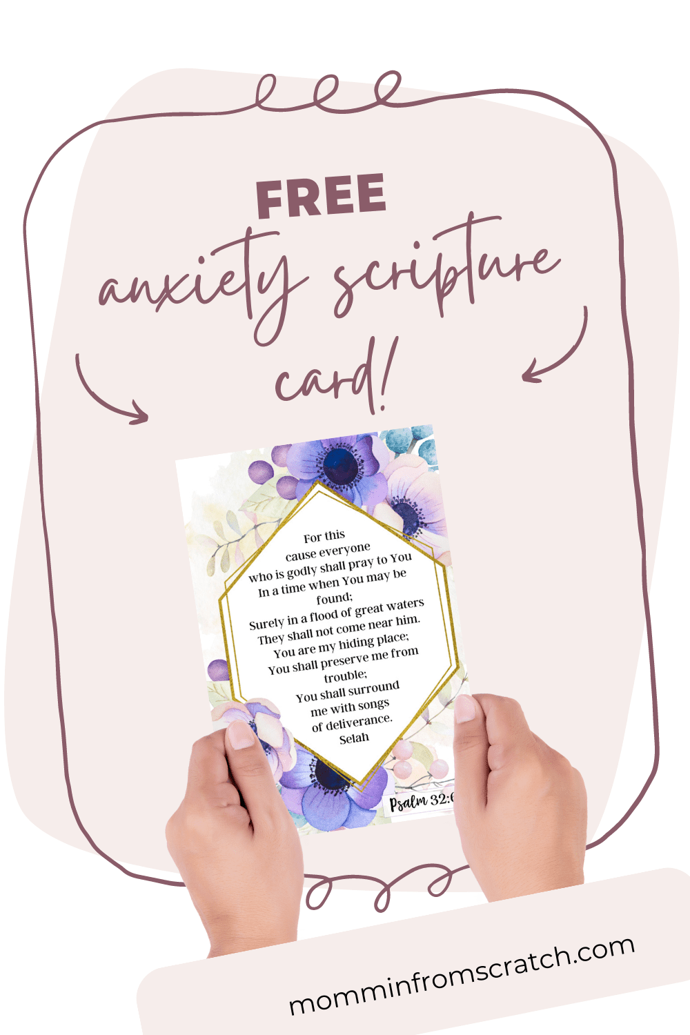 Free Printable Anxiety Scripture Card - Mommin' From Scratch