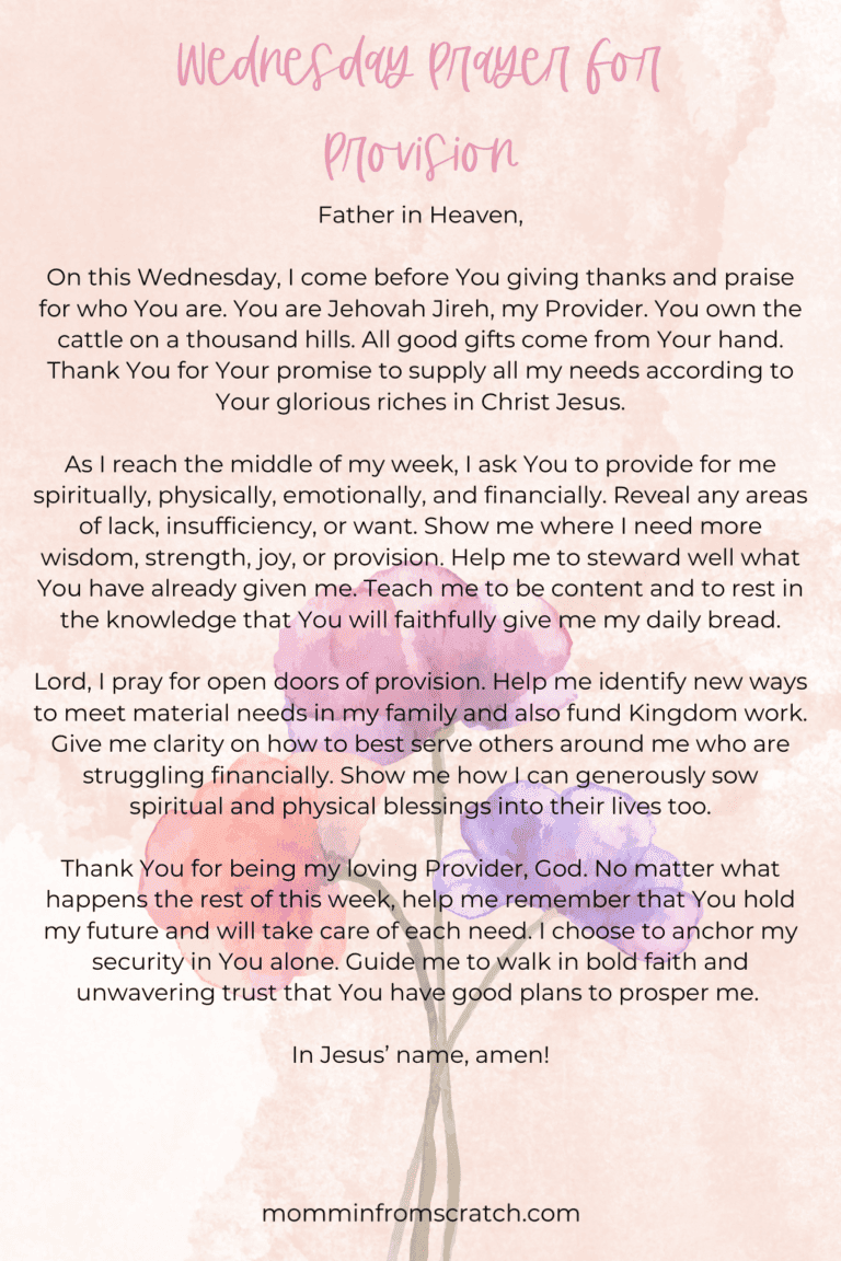 15 Powerful Wednesday Prayers for your Mid Week - Mommin' From Scratch