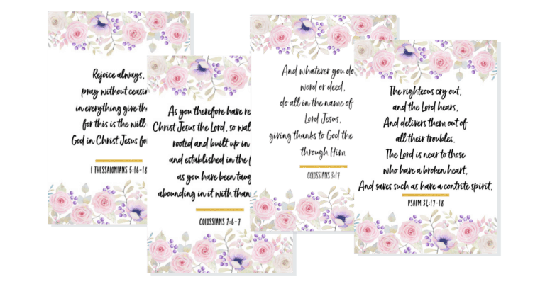 4 Free Scripture Cards - Mommin' From Scratch