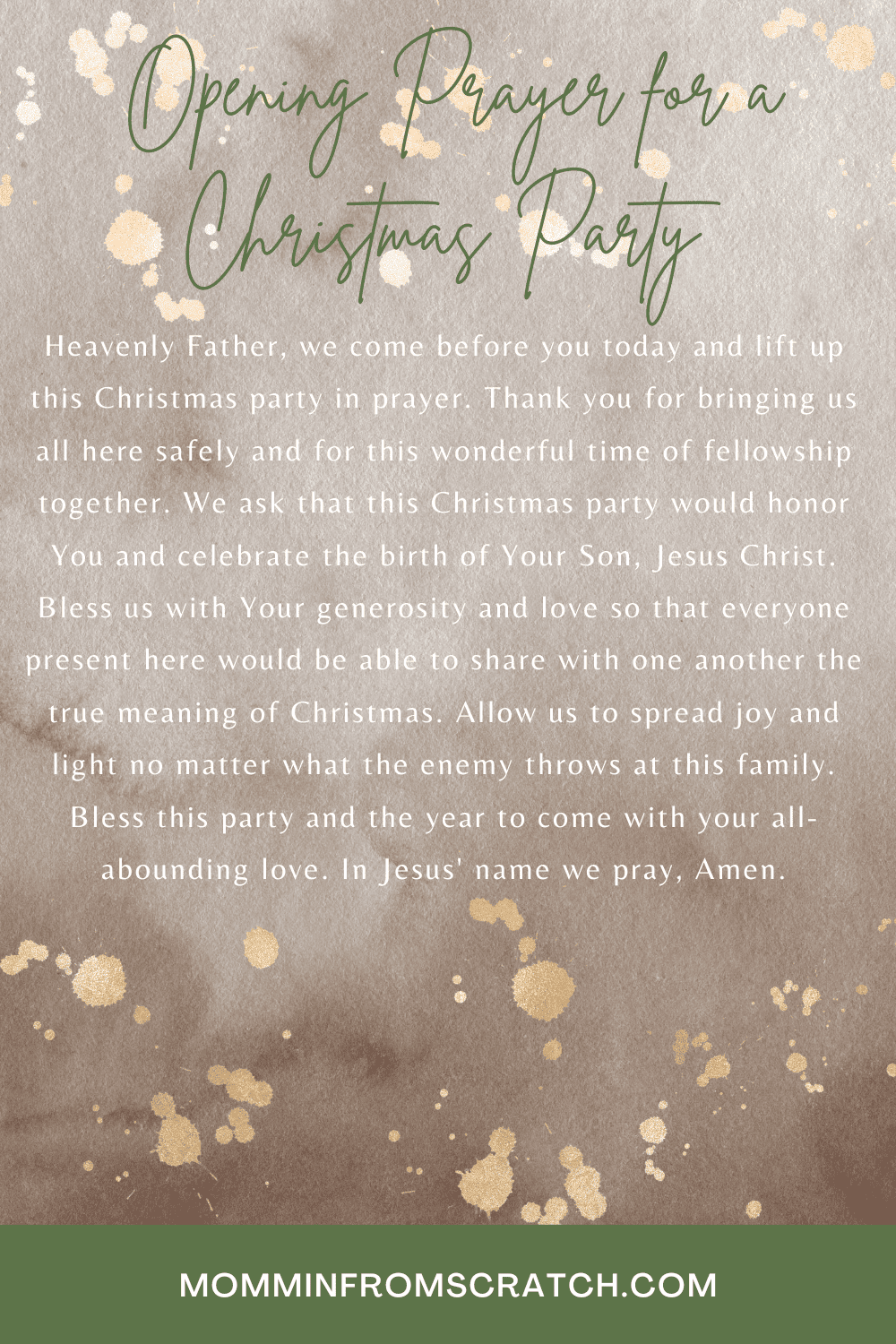 37 Easy Prayers for a Christmas Party (2023)