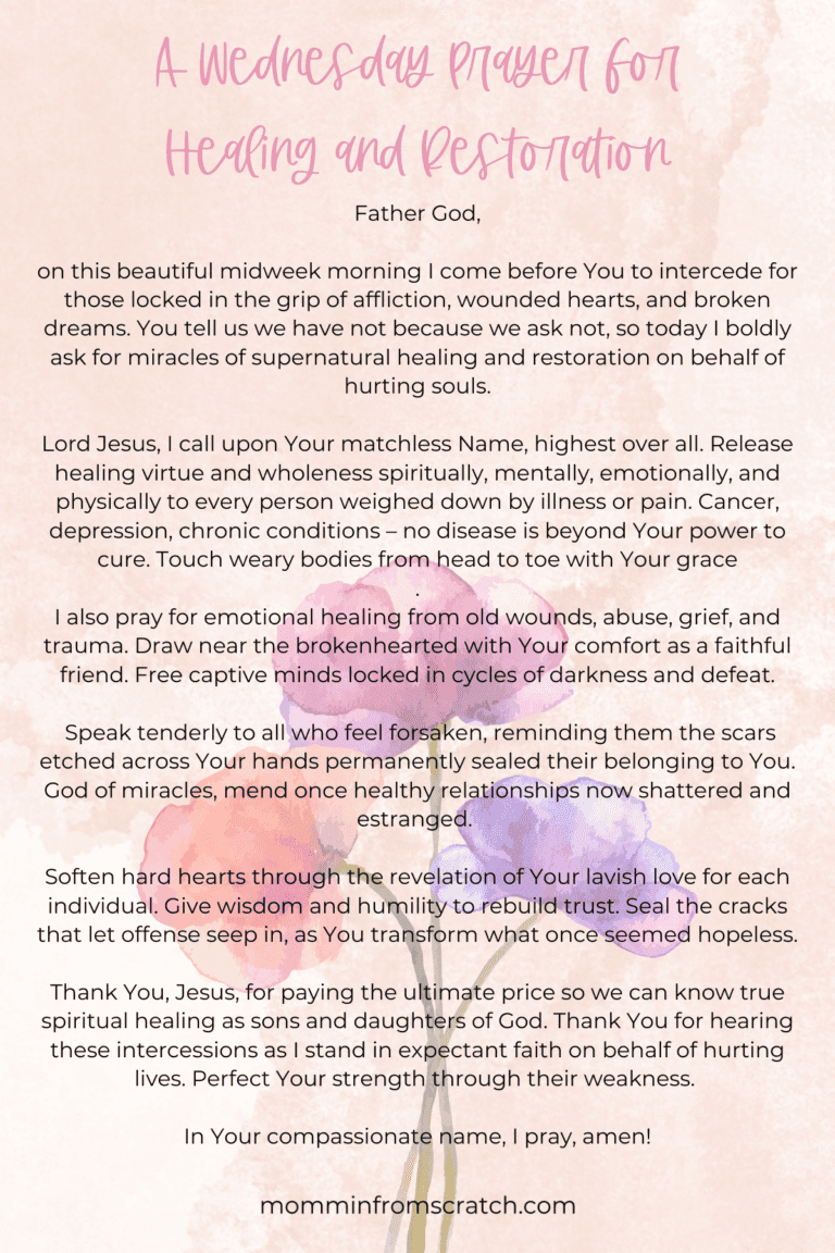15 Powerful Wednesday Prayers for your Mid Week - Mommin' From Scratch