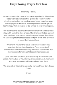 The 10 Best Opening and Closing Prayers for Online Class - Mommin' From ...