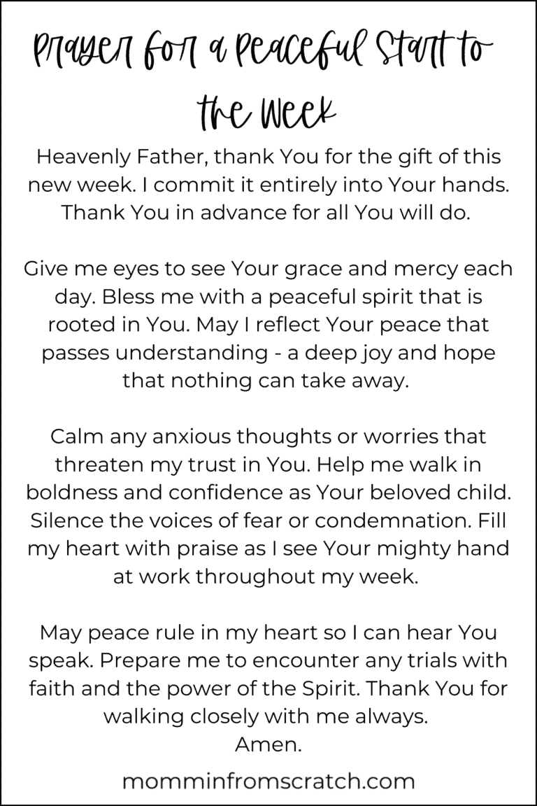 16 Uplifting Prayers for the New Week to Start Your Week with Faith ...