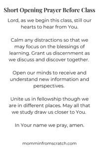 The 10 Best Opening and Closing Prayers for Online Class - Mommin' From ...