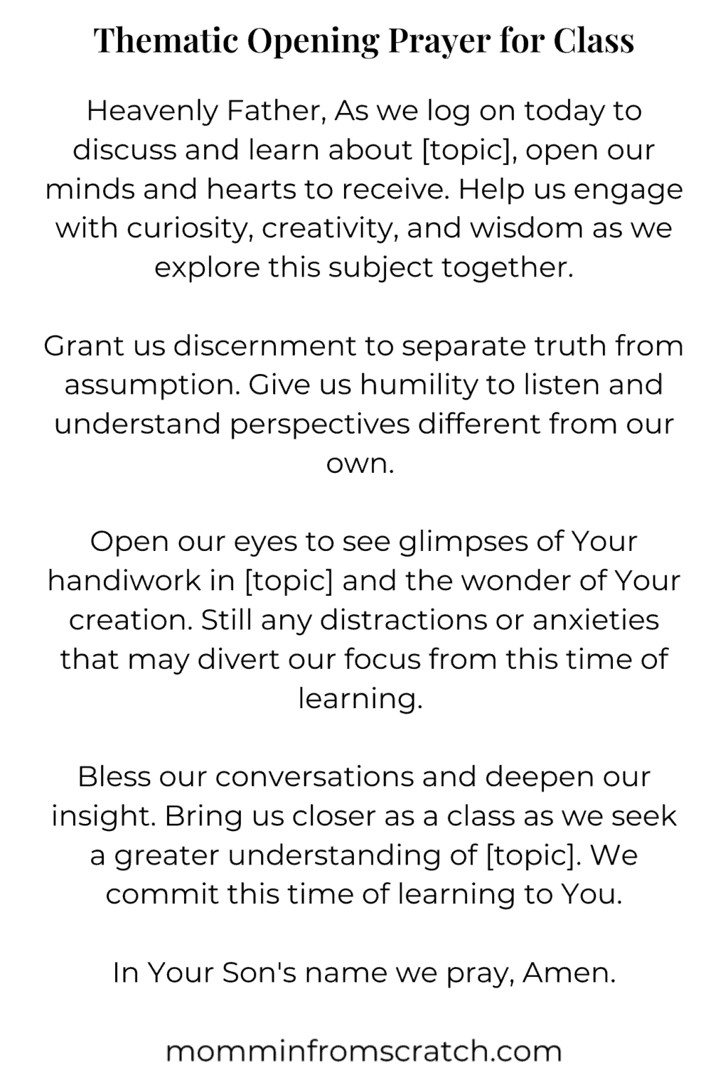The 10 Best Opening and Closing Prayers for Online Class - Mommin' From ...