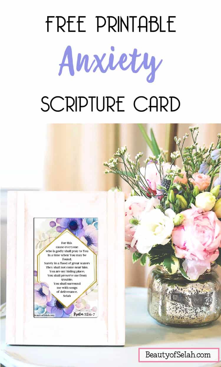Free Printable Anxiety Scripture Card - Mommin' From Scratch